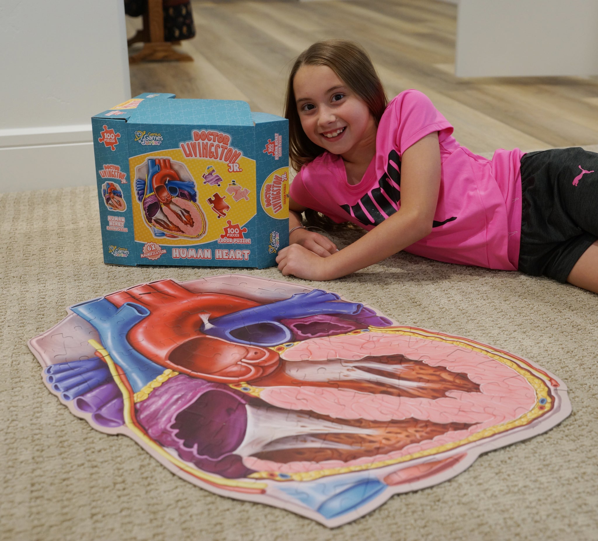 Human Heart Floor Kids Puzzle - Dr. Livingston's Unique Shaped 100 Pie ...